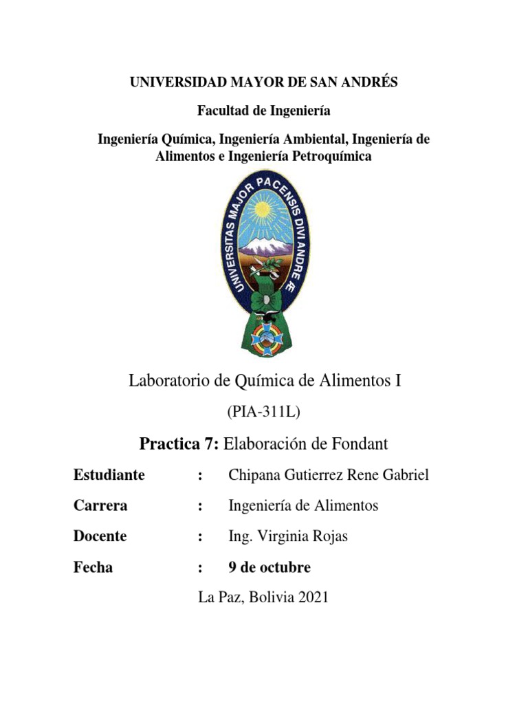 Laboratorio 7 - Elaboracion de Fondant - Chipana Gutierrez Rene Gabriel ...