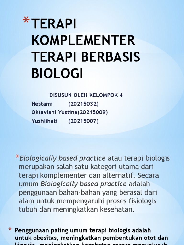 Terapi Berbasis Biologis | PDF