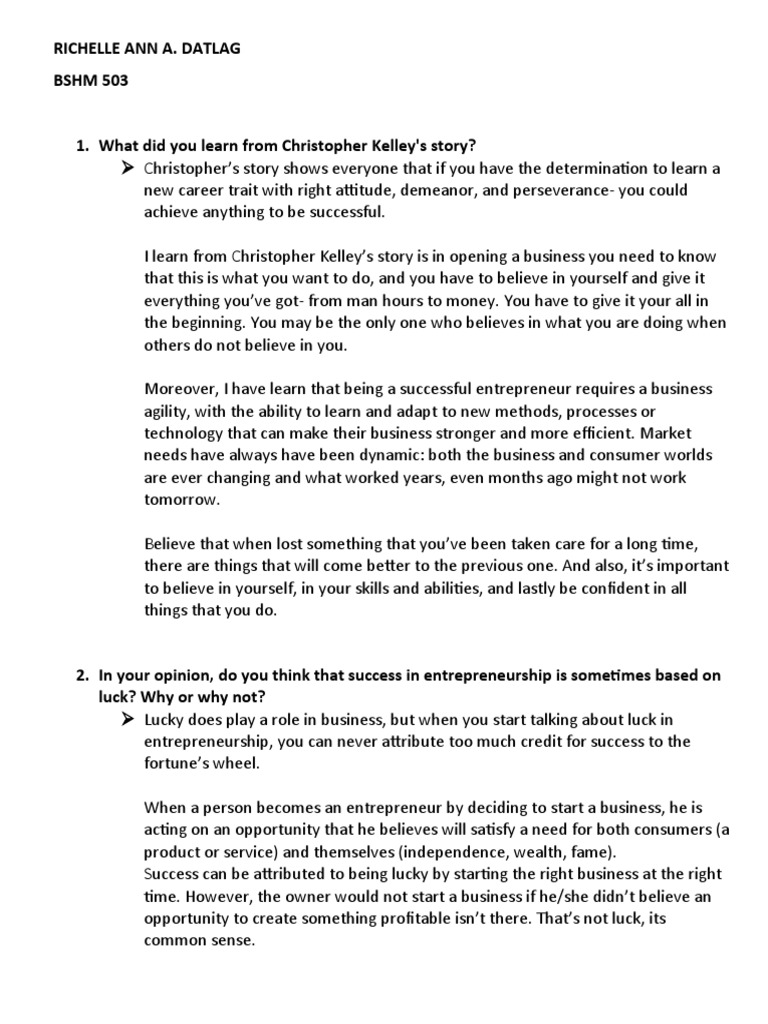 01 Activity 1 (Entrep) | PDF | Entrepreneurship | Business