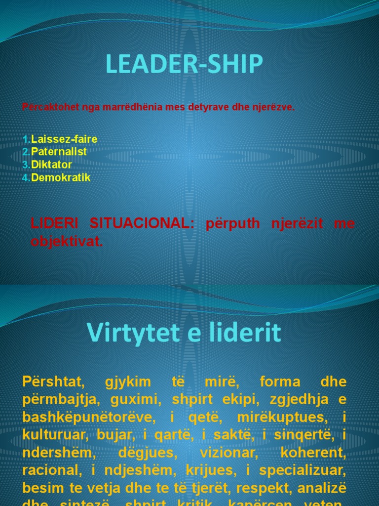 Erion Kristo Lidershipi Llojet e Liderave | PDF