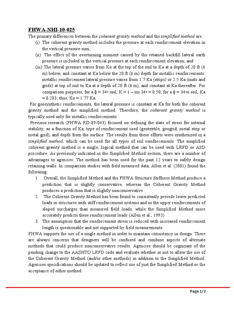 Coherent Gravity vs. Simplified Method | PDF | Pressure | Civil Engineering