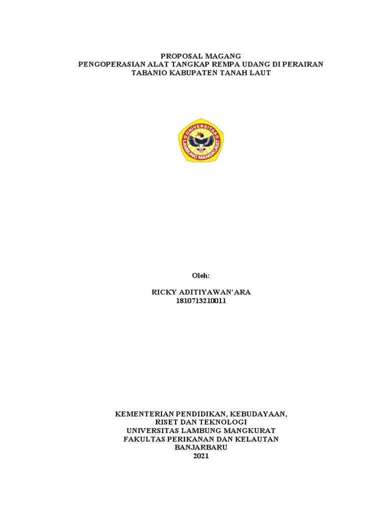 Proposal Magang | PDF