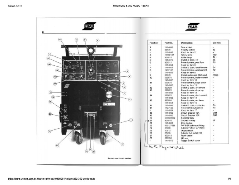 Heliarc 252 & 352 AC_DC - ESAB | PDF