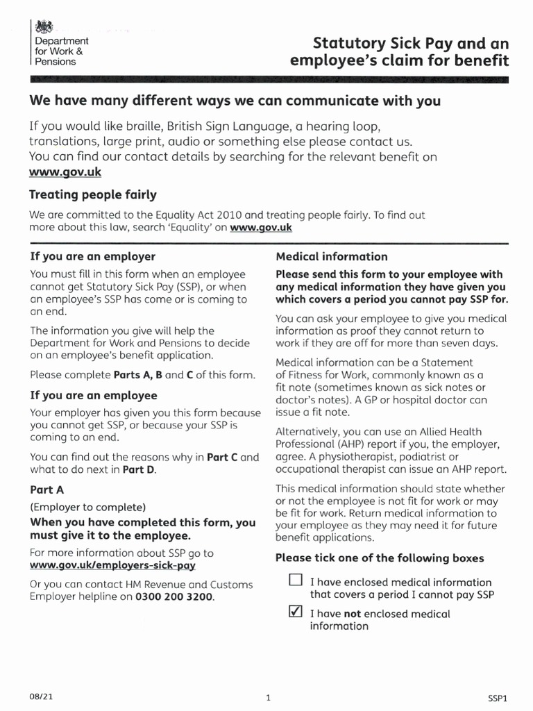 Tomas Ricart SSP1 Form | PDF