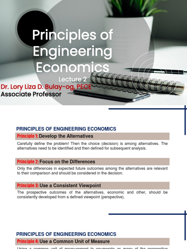 Lecture2 - ES301 Engineering Economics | PDF
