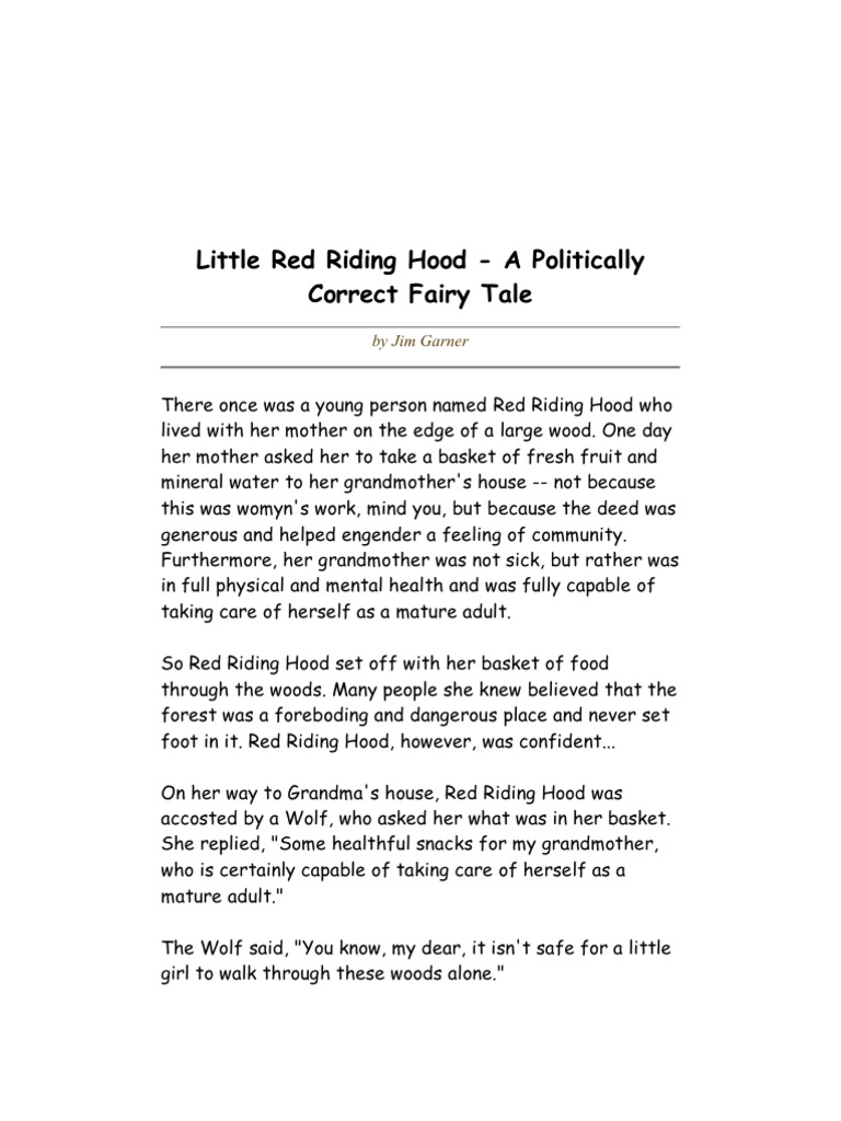Little Red Riding Hood by Jim Garner | PDF
