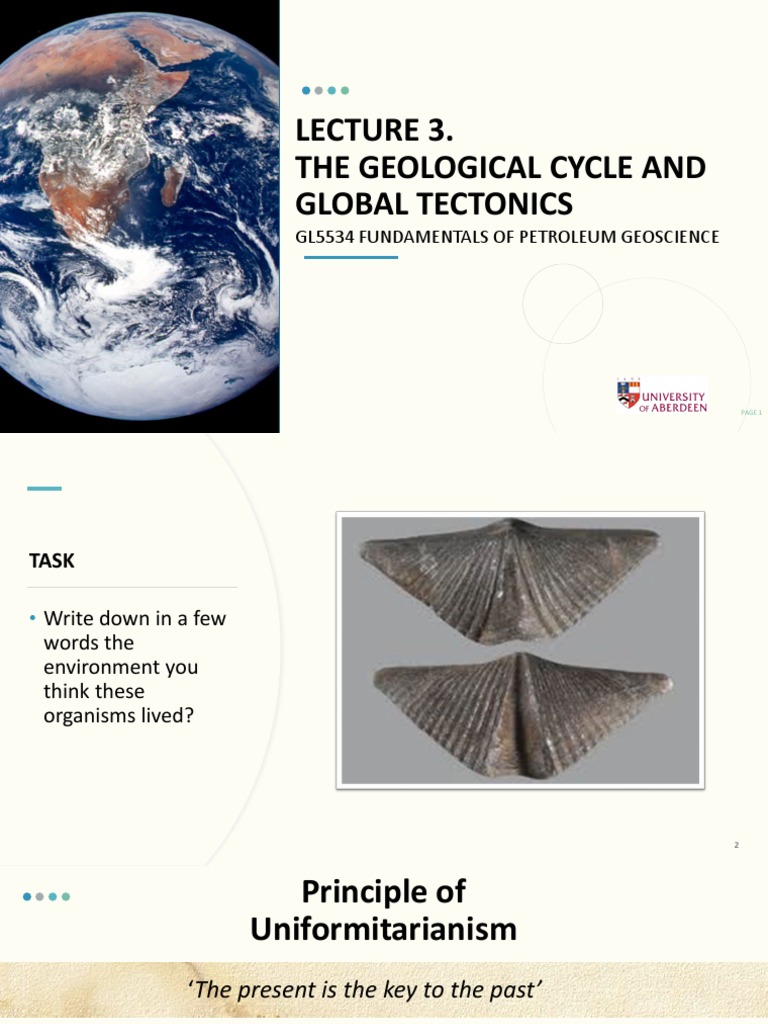 FPG Lecture 3 Geological Cycle | PDF | Plate Tectonics | Sedimentary Basin