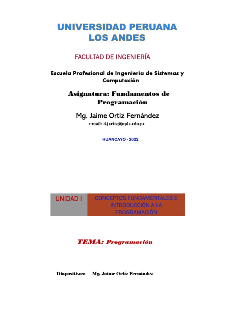Fundamentos Semana 02 - 1 Programacion PDF | PDF | Objeto (informática) | Programación orientada ...