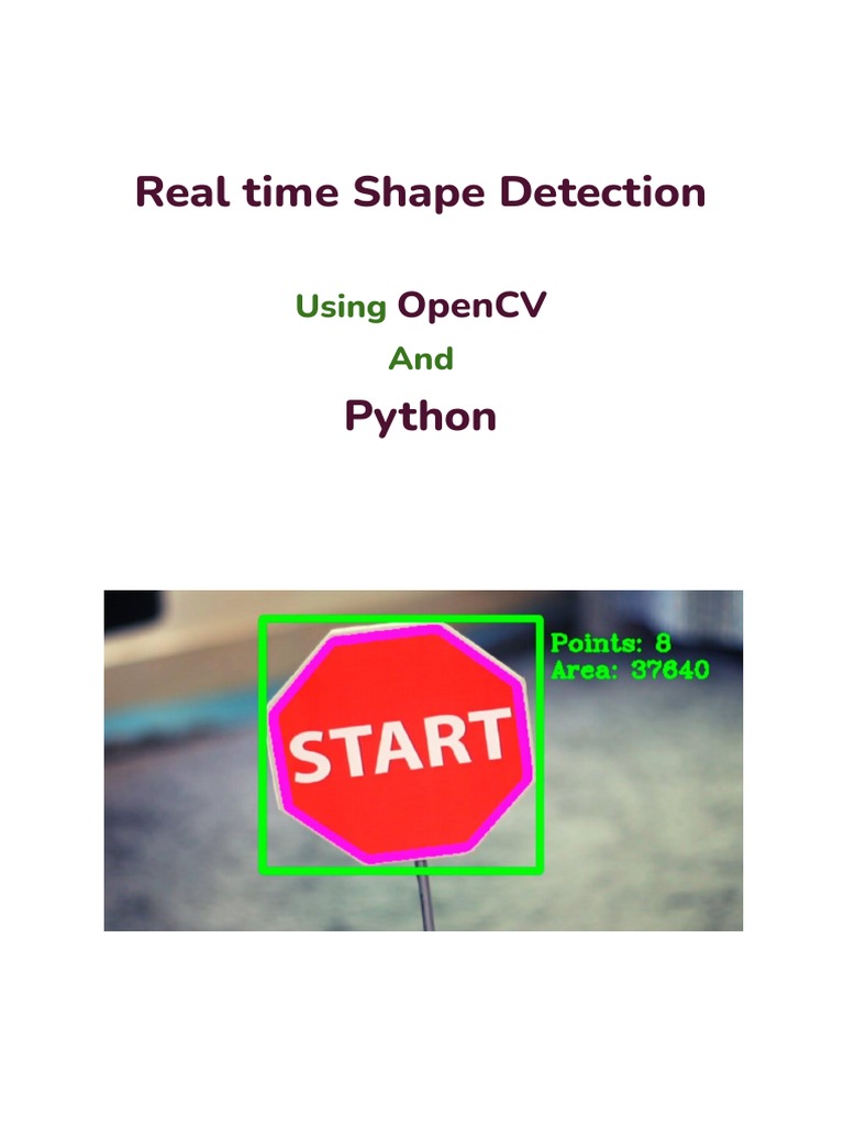 Real Time Shape Detection | PDF | Computer Program | Programming