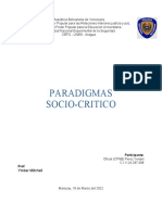 Definición Del Paradigma Sociocrítico | PDF | Conocimiento | Paradigma