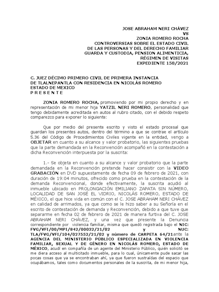 Objecion de Documentos | PDF