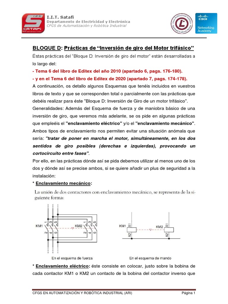 ACLARACIONES Prácticas Bloque D | PDF | Automatización | Ingenieria Eléctrica