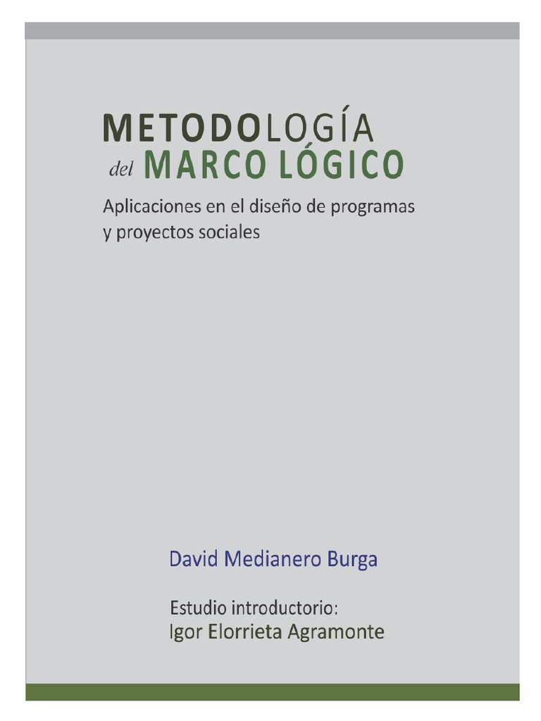 3 - Manual Marco Logico | Descargar gratis PDF | Planificación | Evaluación