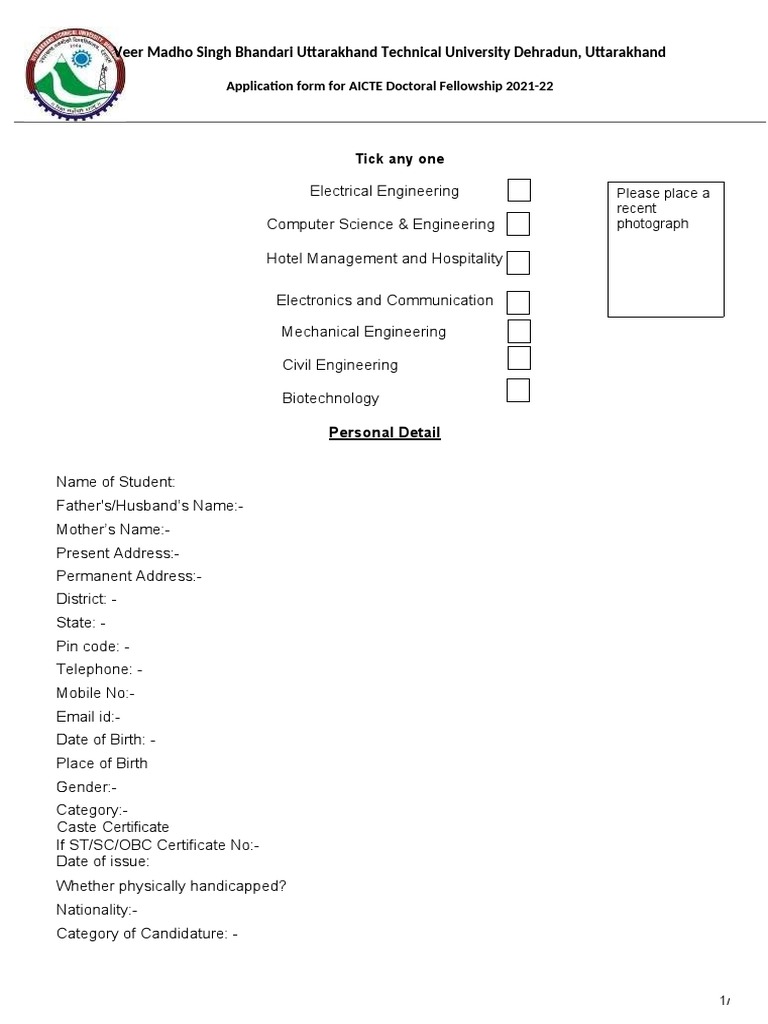 Application Form Adf 1 1 Pdf Massive Open Online Course