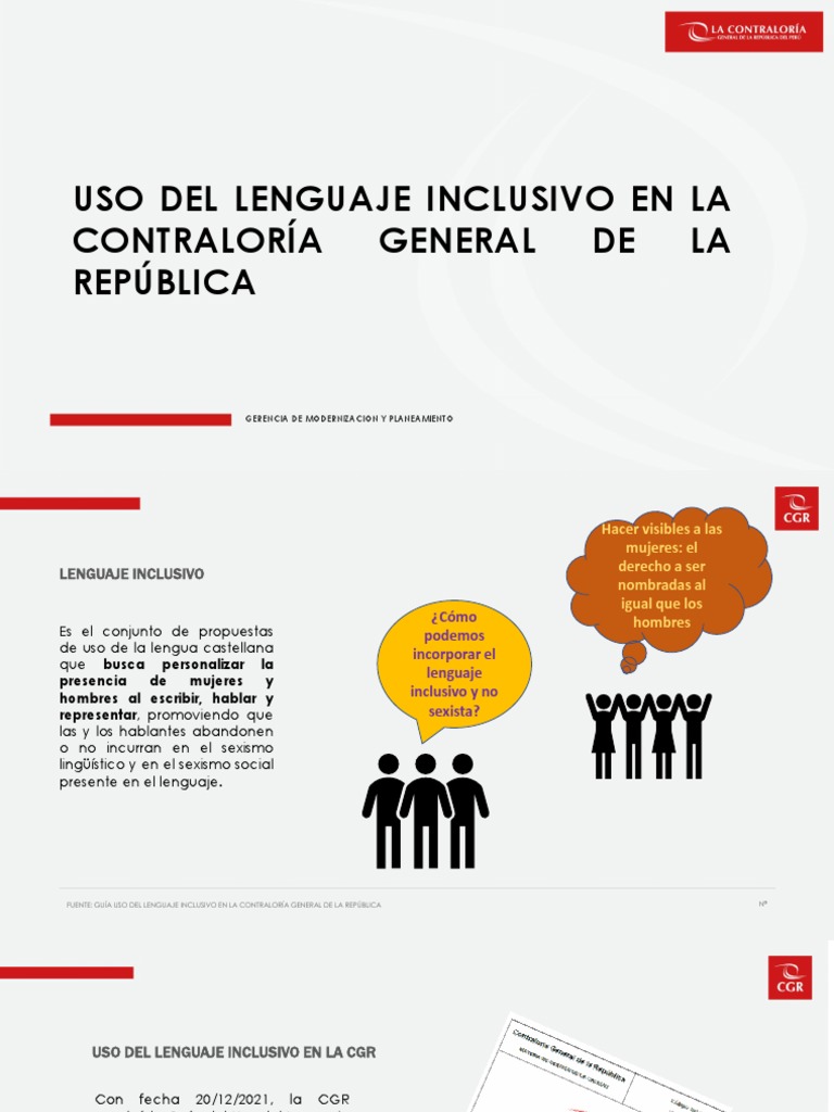Lenguaje Inclusivo en La CGR | PDF | Sexismo | Lingüística