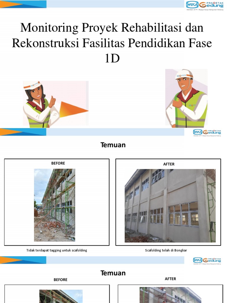 Closing - Monitoring Proyek Rehabilitasi & Rekonstruksi Pendidikan Dasar Fase 1D | PDF