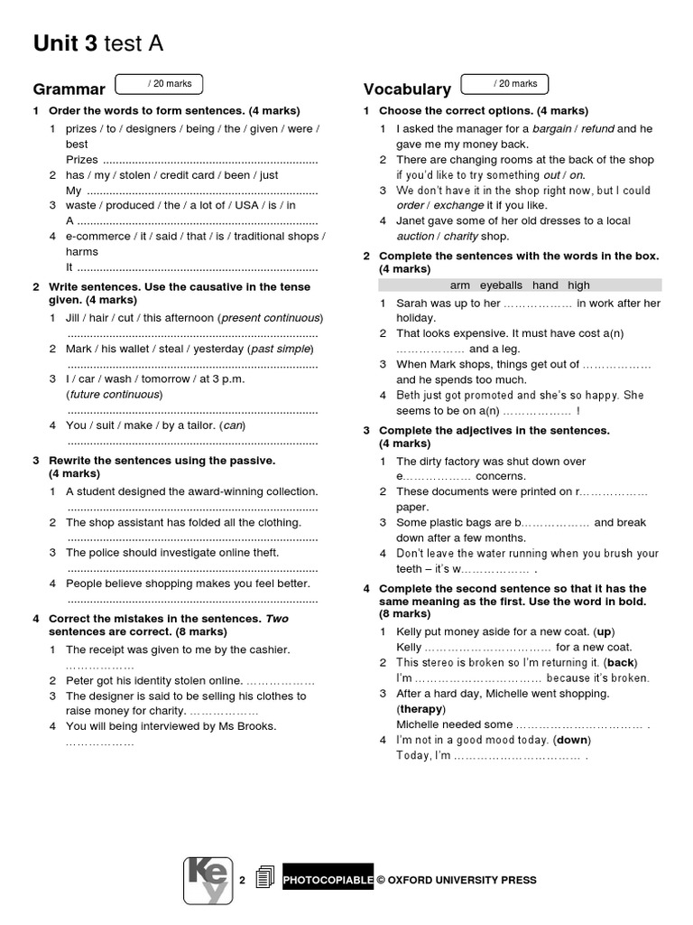 unit_3_test_a | PDF | Consumerism | Plastic