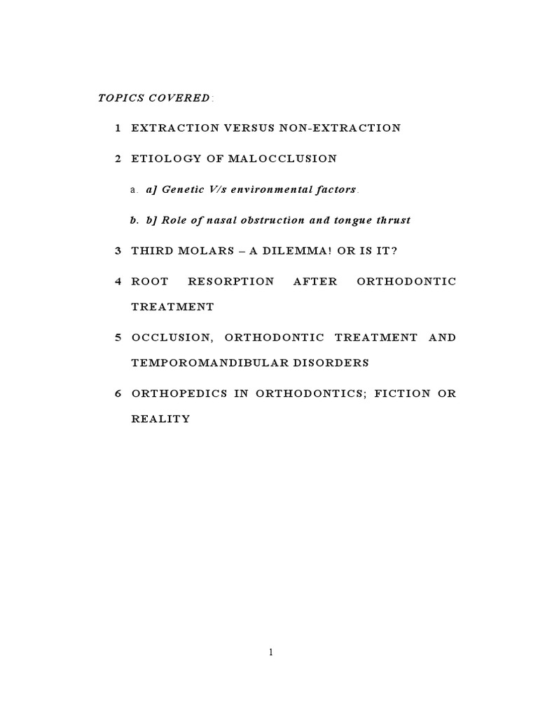 Controversies in Orthodontics | PDF