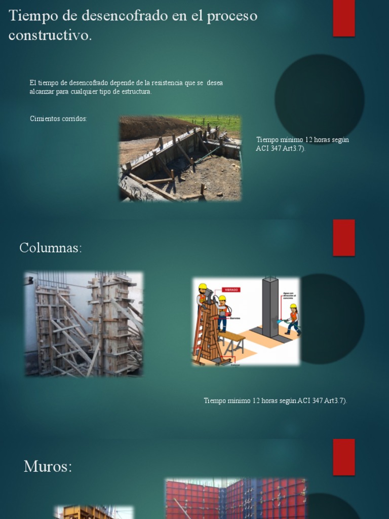 Tiempo de Desencofrado en El Proceso Constructivo | PDF