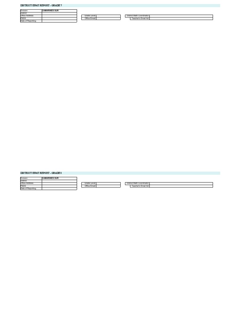 Template For Enat Report Ks3 | PDF | Behavior Modification | Human ...