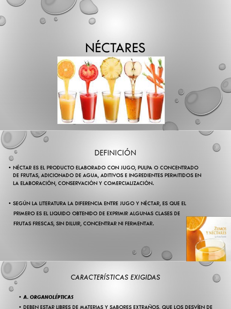 NÉCTARES | PDF | Química | Comida y bebida