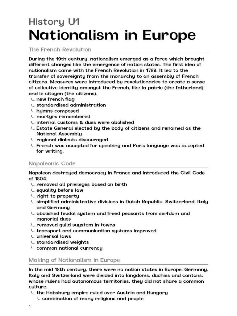 Nationalism in Europe | PDF | German Empire | Political Theories