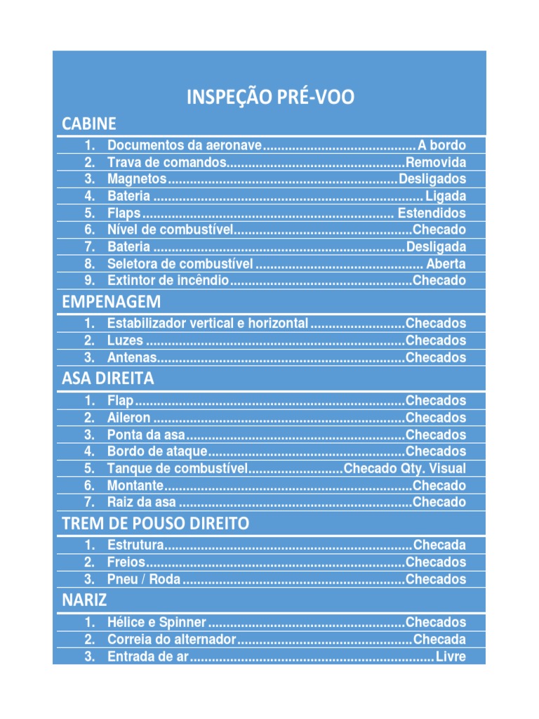 Check List Cessna 150 | PDF | Flap (Aeronáutica) | Motores