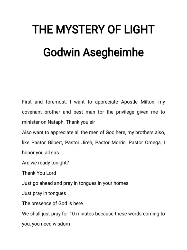 THE MYSTERY OF LIGHT | PDF