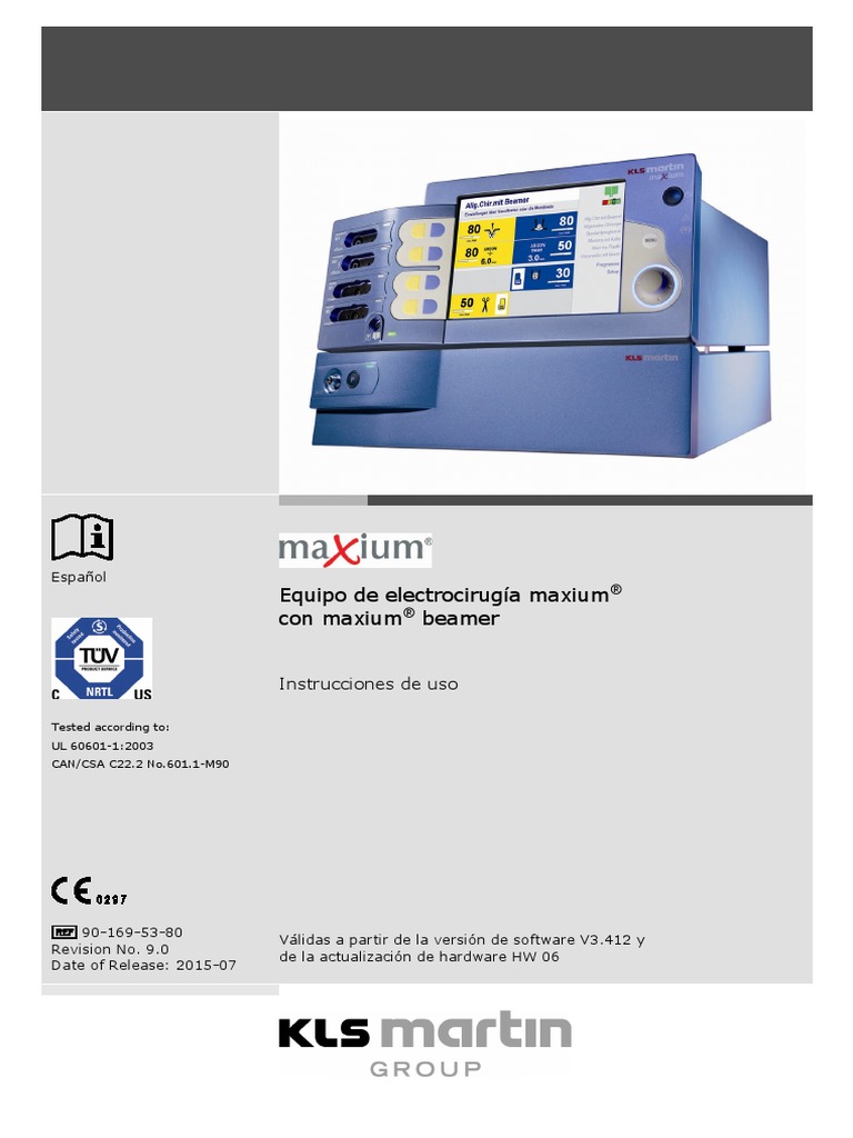 90-169-53-80 Rev09 Gebrauchsanweisung Maxium Beamer ES | PDF | Corriente eléctrica | Software