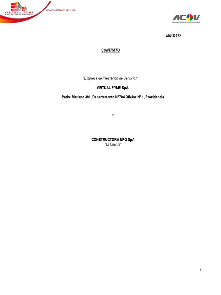 Contrato de Constructora NPG | PDF | Bancos | Business