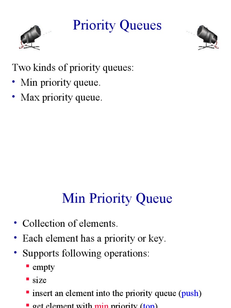 Min Priority Queues & Max Heap Sort | PDF | Queue (Abstract Data Type) | Computational ...