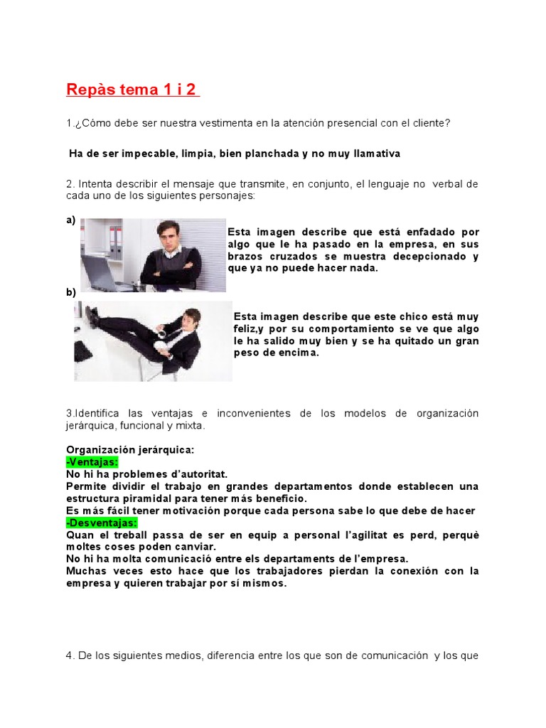 Repàs Tema 1 I 2 | PDF | Comunicación | Información