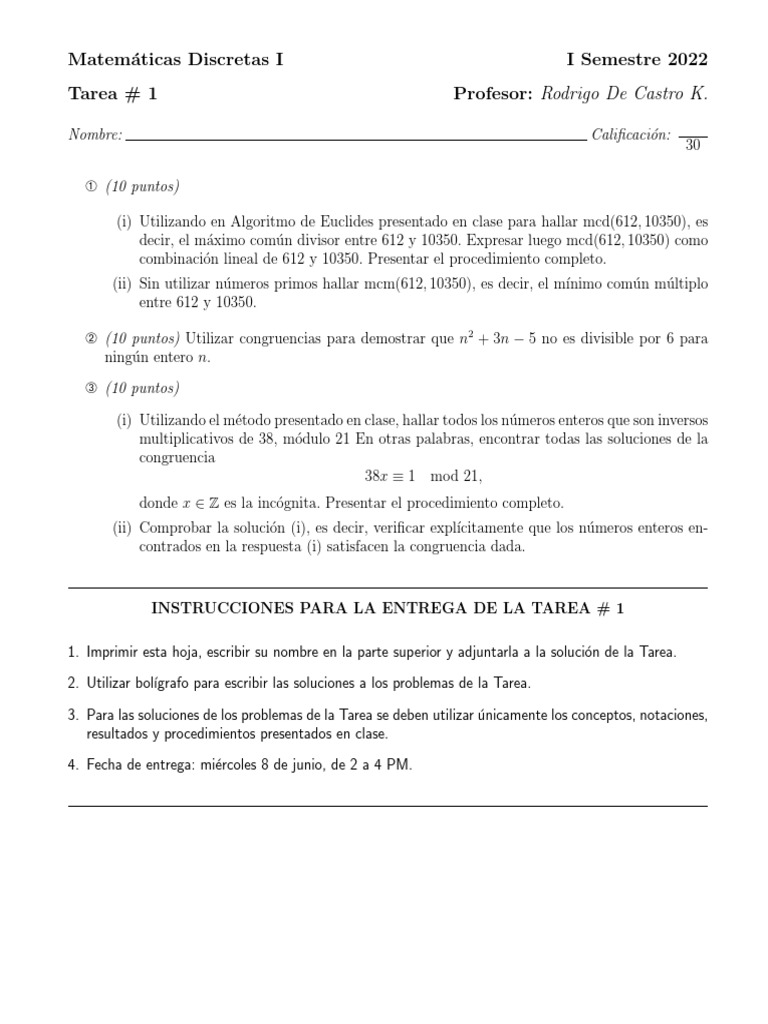 Tarea Discretas | PDF