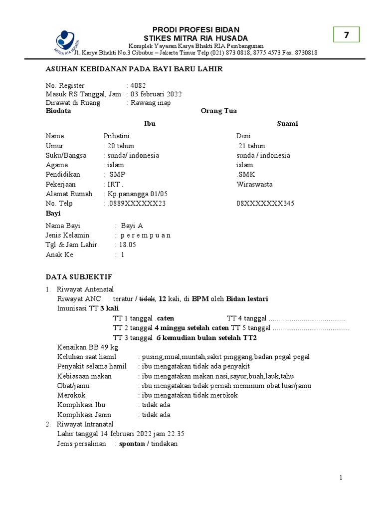 Soap BBL Pada Bayi 6 Jam | PDF