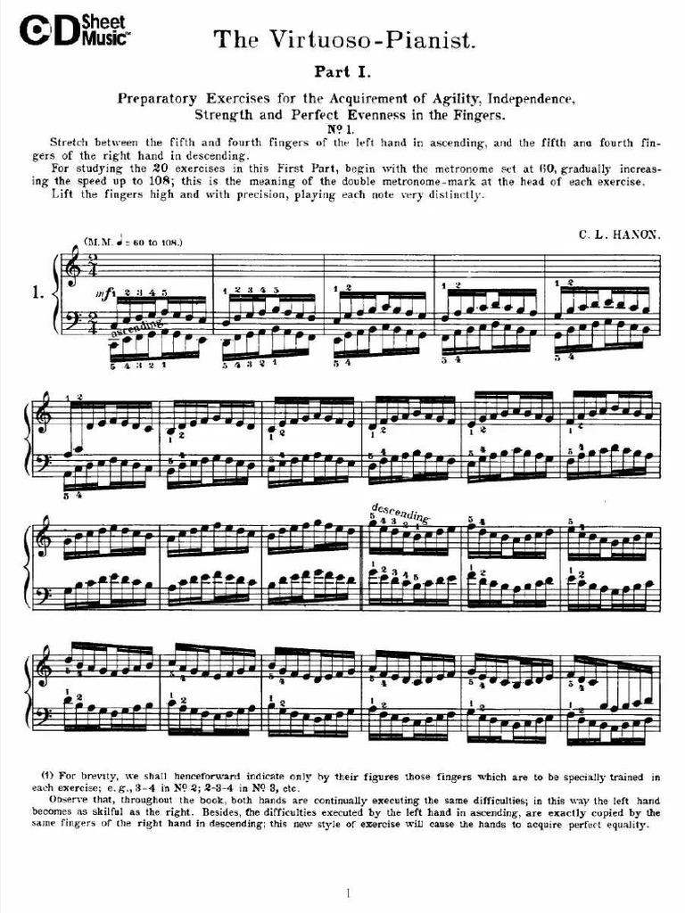 Hanon - The Virtuoso Pianist | PDF