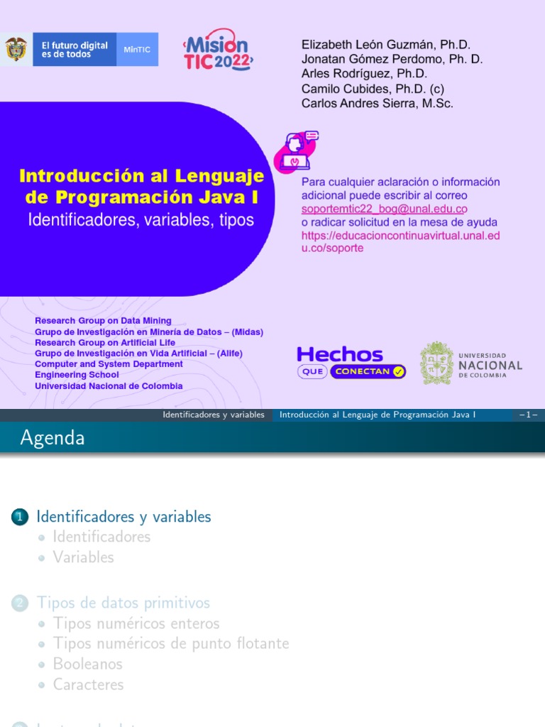 Introducción a Identificadores y Variables en Java | PDF | Tipo de datos | Variable (informática)