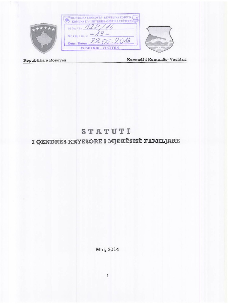 Statuti QKMF Vushtrri | PDF