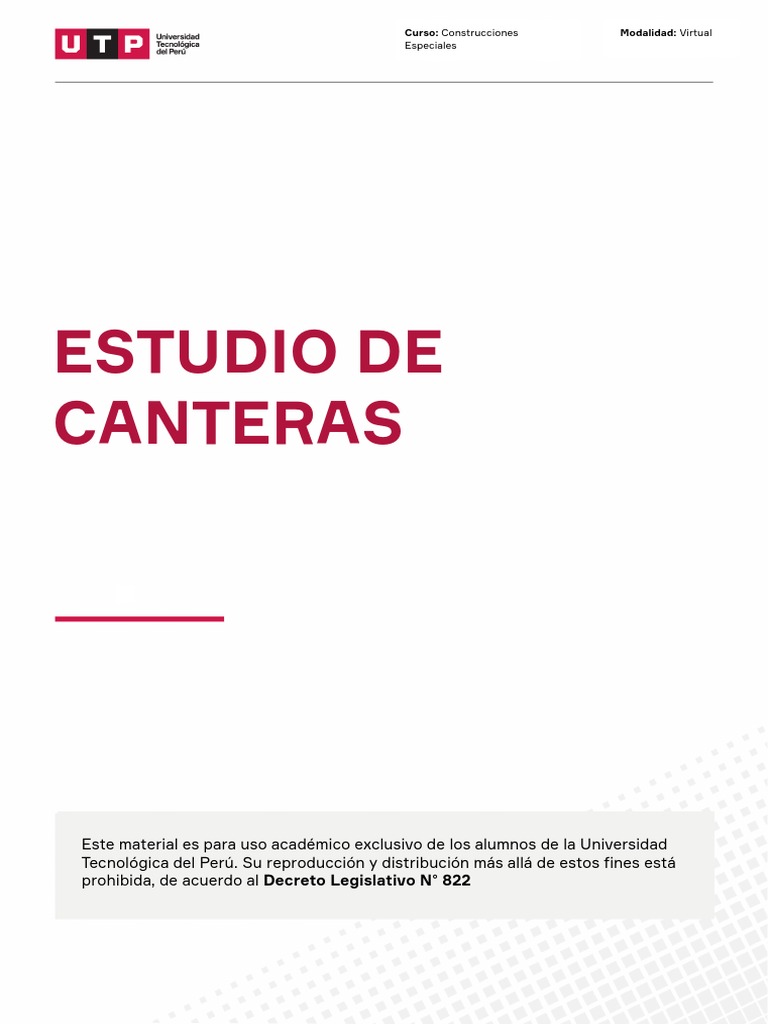 Semana 7 - Manual - ESTUDIO DE CANTERAS | PDF | Cantera | Estrato