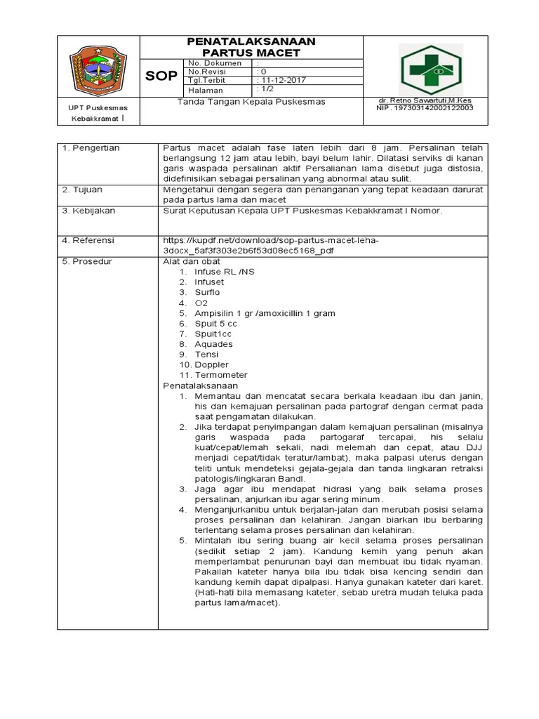 Persalinan Macet | PDF