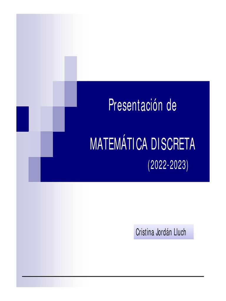 Aplicaciones de la Matemática Discreta en el Análisis de Datos | PDF | Matemáticas discretas ...