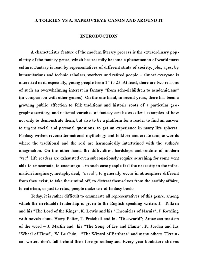 Fantasy Article | PDF | Fantasy | Fairy Tales