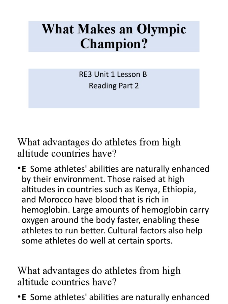 Olympic Athlete Success Factors | PDF | Hemoglobin | Blood