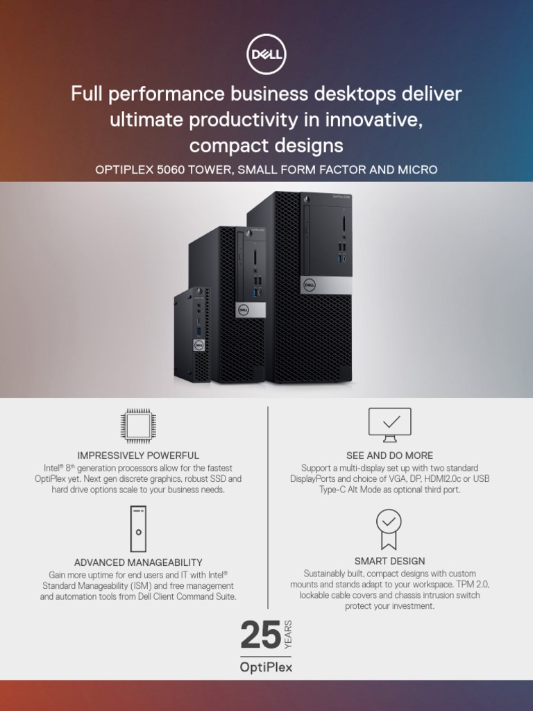 OptiPlex 5060 Spec Sheet | PDF | Solid State Drive | Advanced Micro Devices