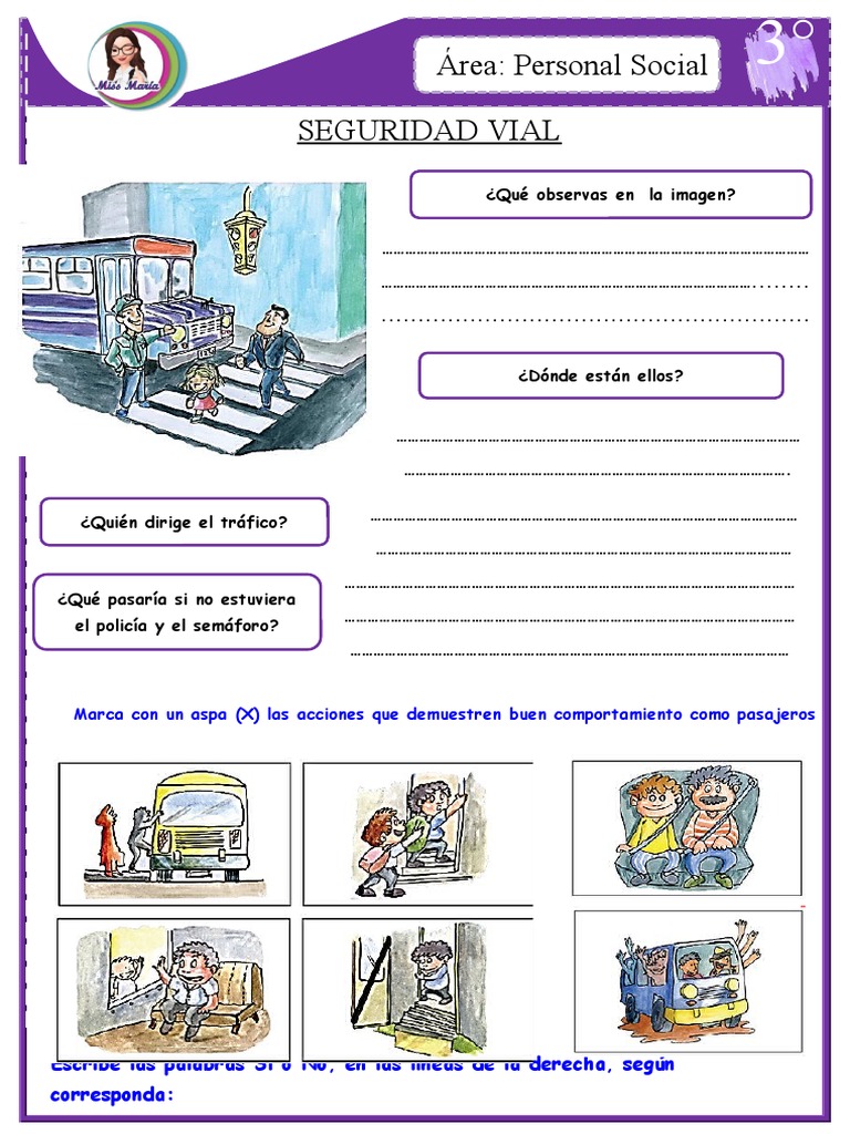 Ficha Seguridad Vial2 | PDF | Semáforo | Calle
