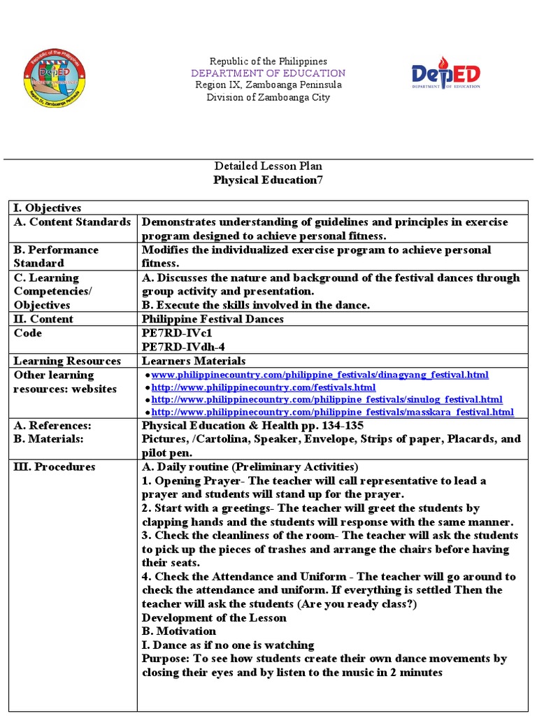 Final Lesson Plan For Demo | PDF | Festival | Teachers