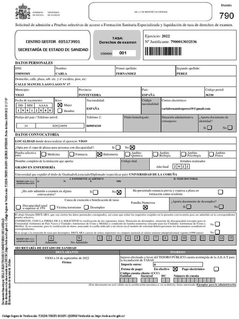 Solicitud Eir | PDF | Desempleo | Salario mínimo