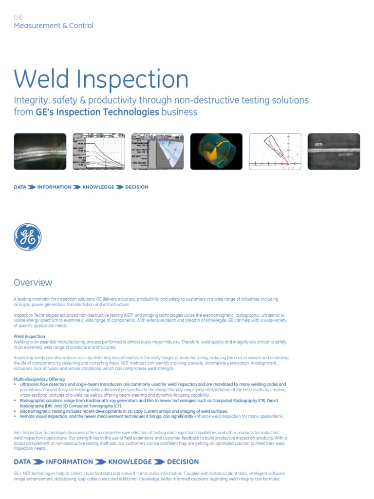Weld Inspection Brochure - GE Measurement & Control | PDF ...