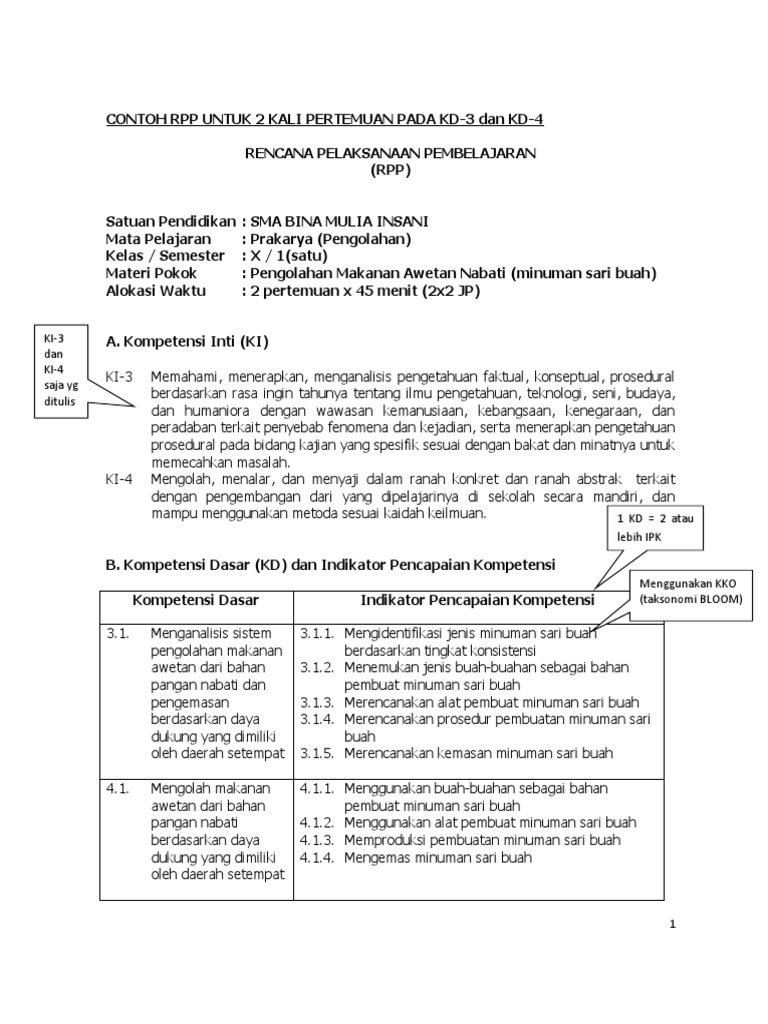Contoh RPP Prakarya-Saintifik+discovery | PDF