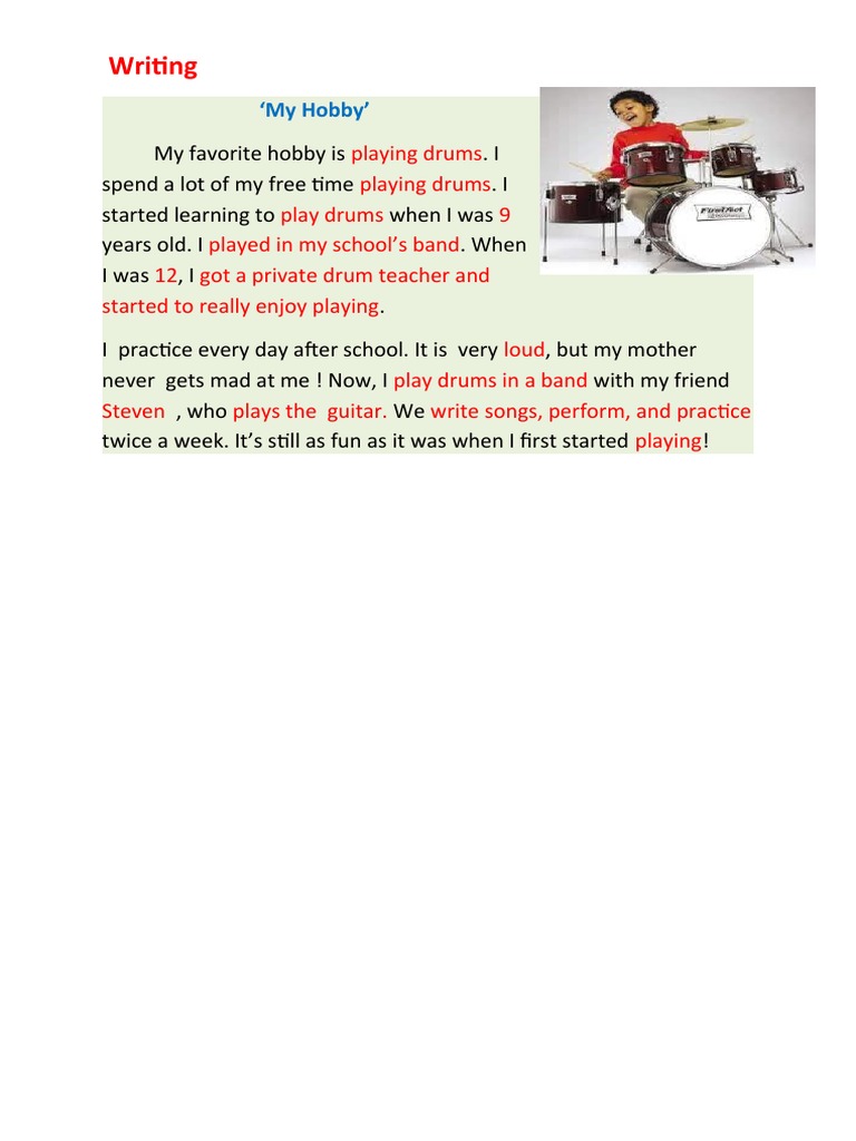 My Hobby Writing | PDF
