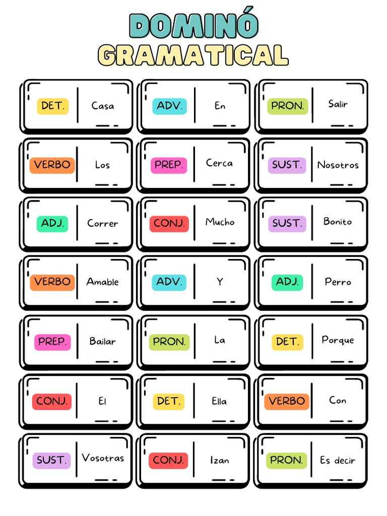 Dominó Gramatical | PDF